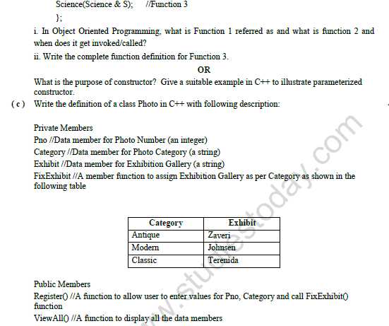 CBSE Class 12 Computer Science Question Paper 2022 Set B Solved
